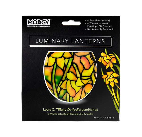 Louis C. Tiffany Daffodils Luminaries - 4 Per Pack - Modgy