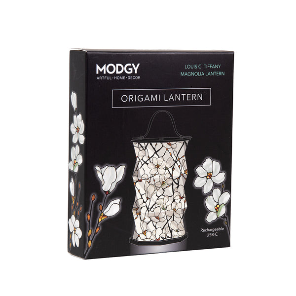 Modgy Louis C. Tiffany Magnolia Window Origami Lantern