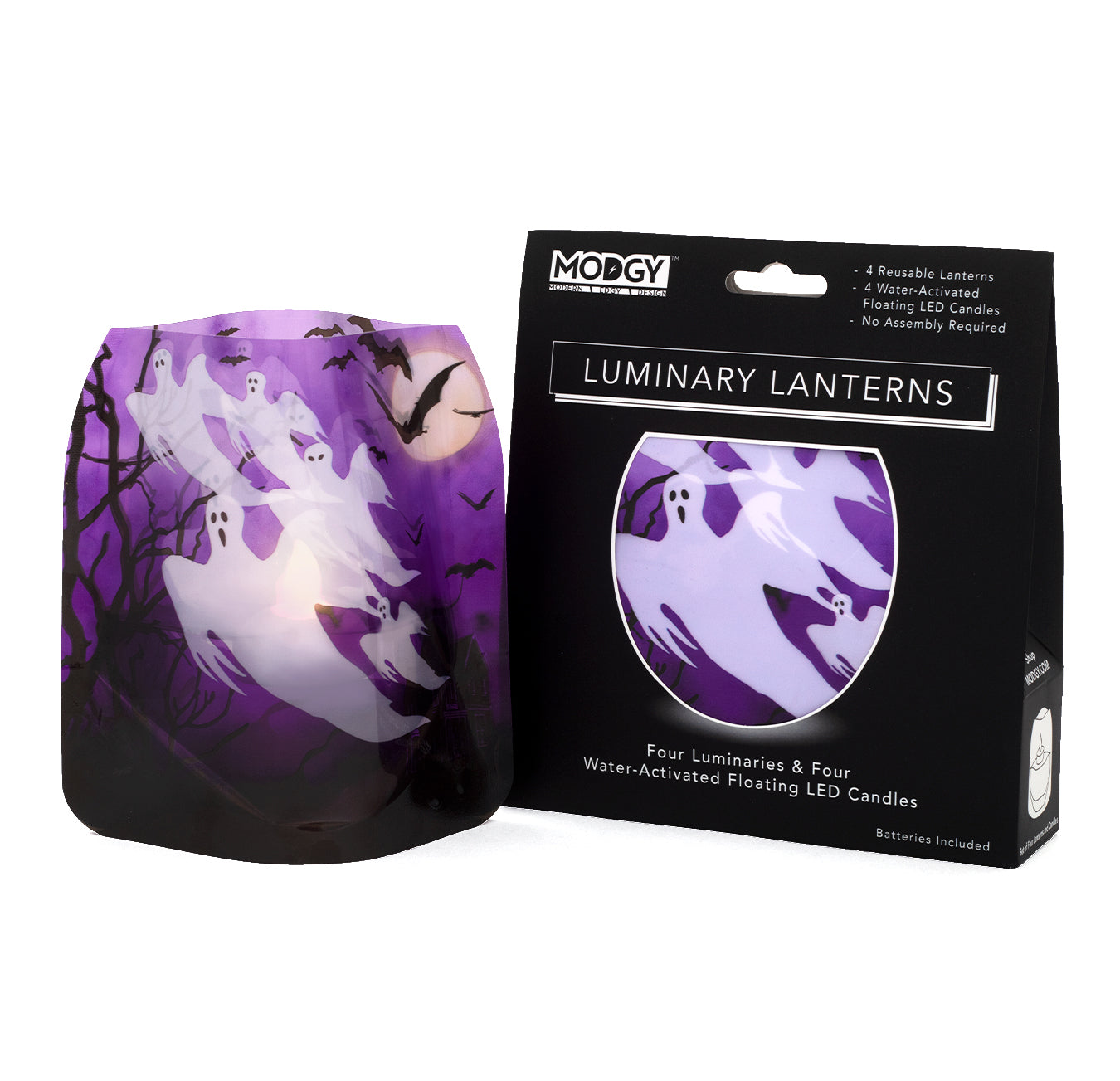 Modgy Expandable LED Luminaries with water activated LED Candles