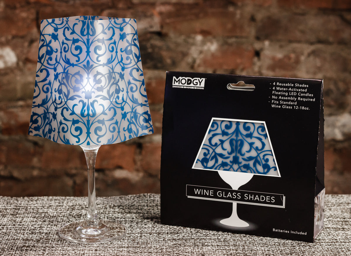 Cha Cha Blue Wine Glass Shades - 4 Per Pack - Modgy