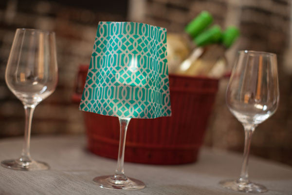 Classiq Teal Wine Glass Shades - 4 Per Pack - Modgy