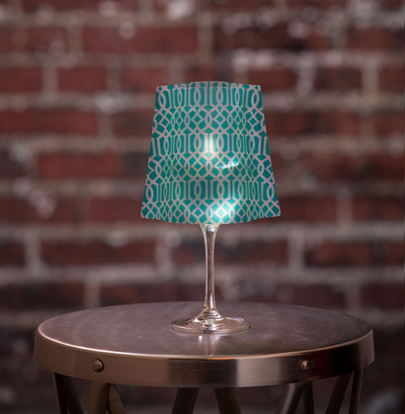 Classiq Teal Wine Glass Shades - 4 Per Pack - Modgy